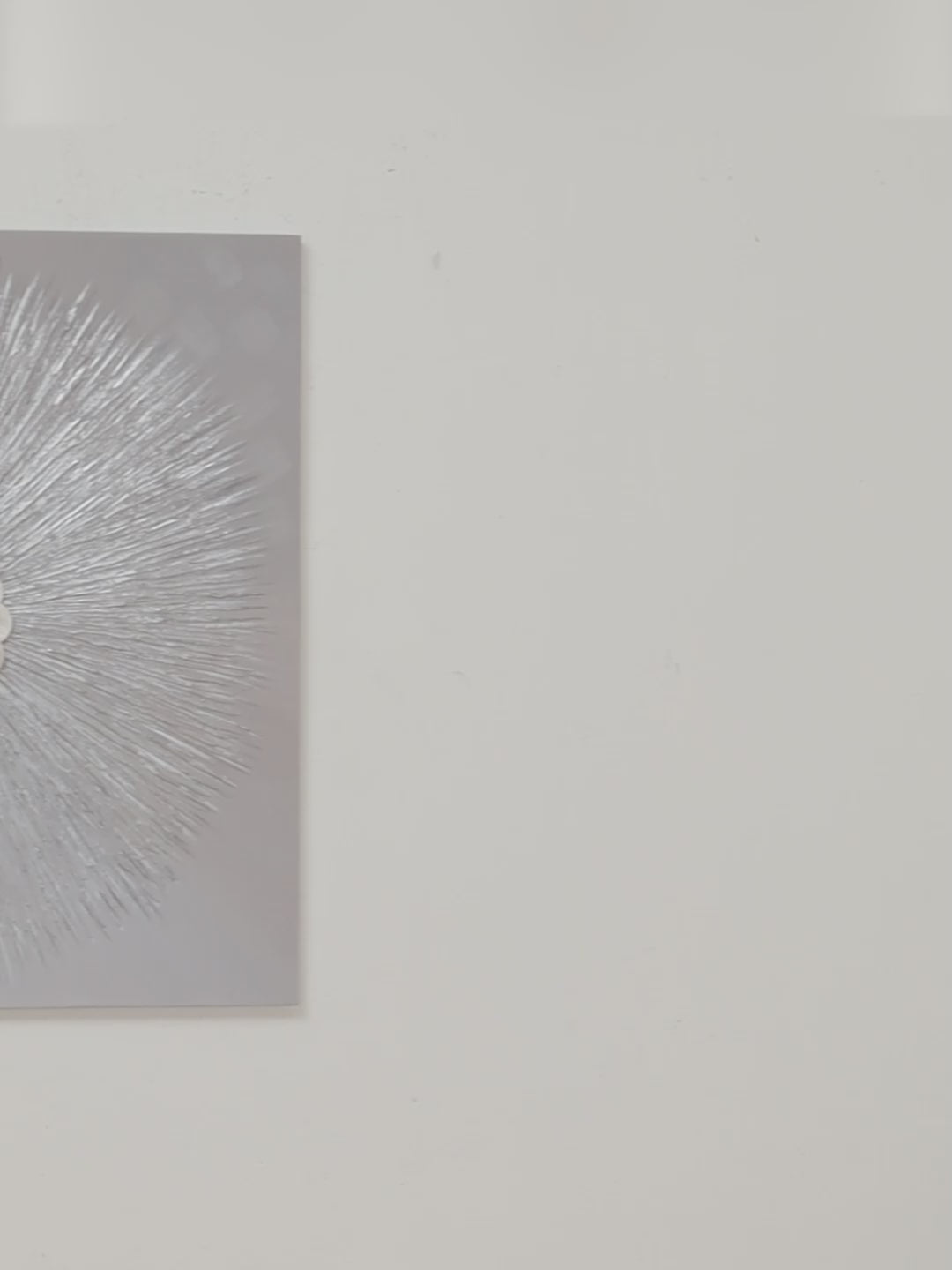 Minimalist Gray 3D Texture with Gold Capiz Shells